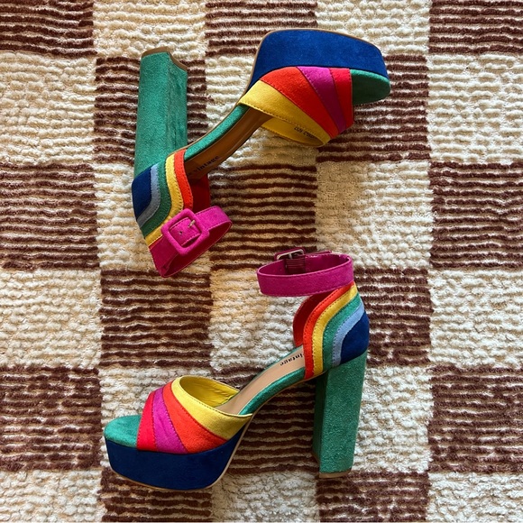 Unique Vintage | Shoes | Unique Vintage Suede Peep Toe Pumps Platforms ...